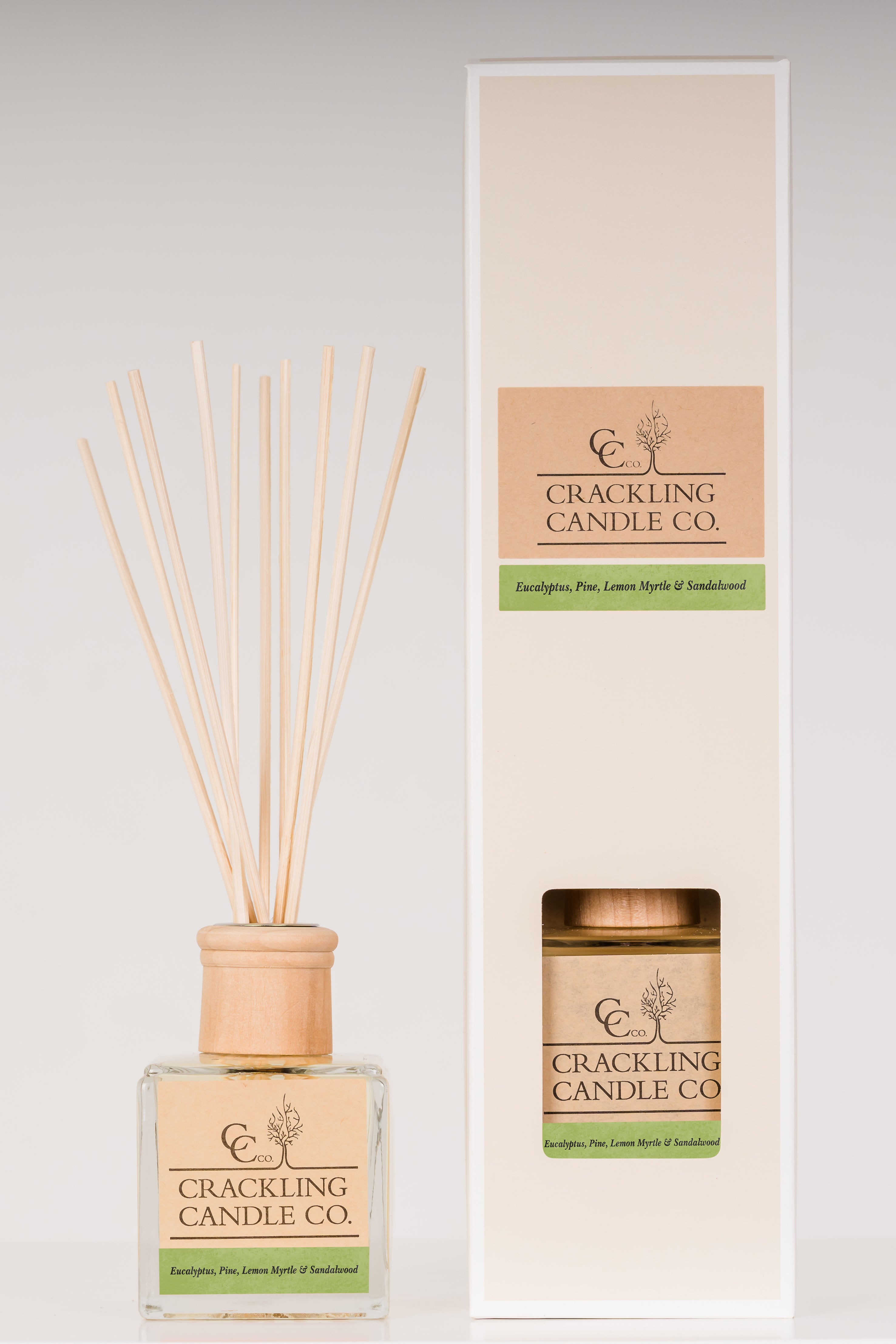 Eucalyptus, Pine, Lemon Myrtle + Sandalwood – Crackling Candle Co